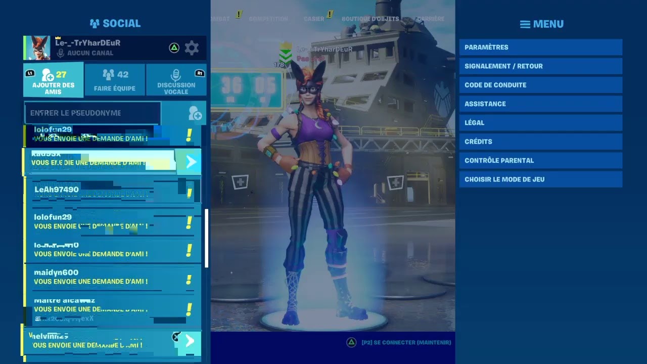 Concours fortnite cadeau 500v-buck - YouTube