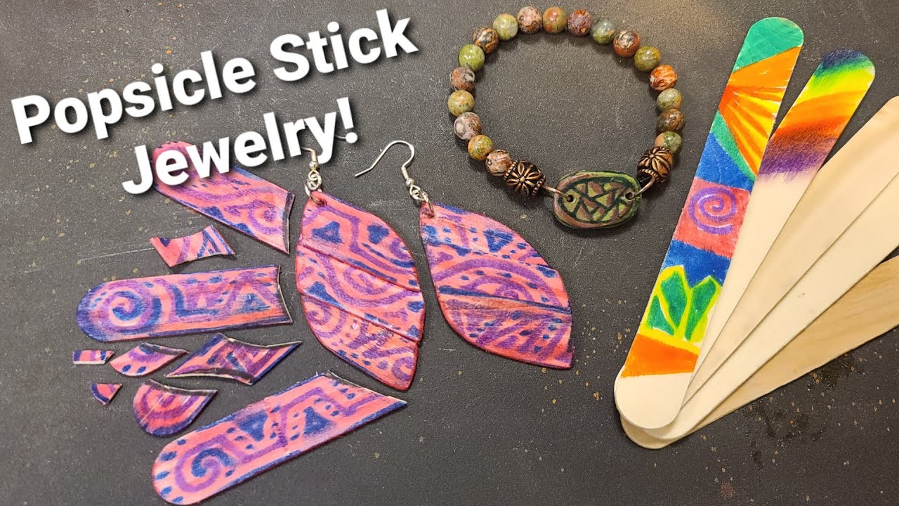 Popsicle Stick Jewelry! (Dollar Store Hack) - YouTube