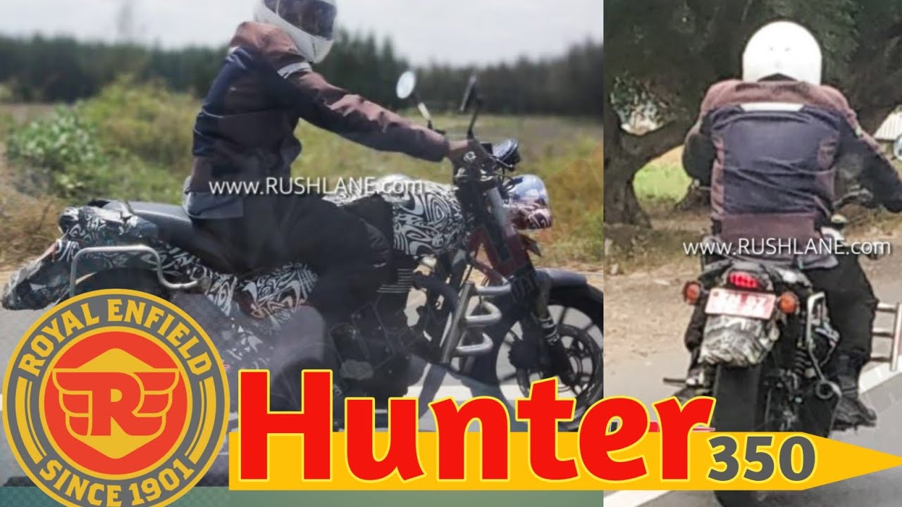 RE HUNTER 350 With UCE Engine Spied Images & Information - YouTube
