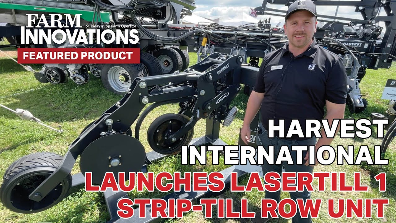 Harvest International Launches LaserTill 1 Strip-Till Row Unit - YouTube