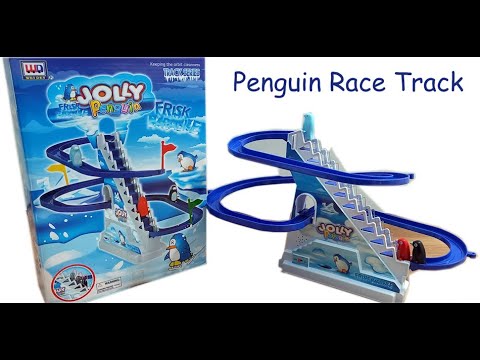 Penguin Race Track Uphill Toy| Unboxing and Demo - YouTube