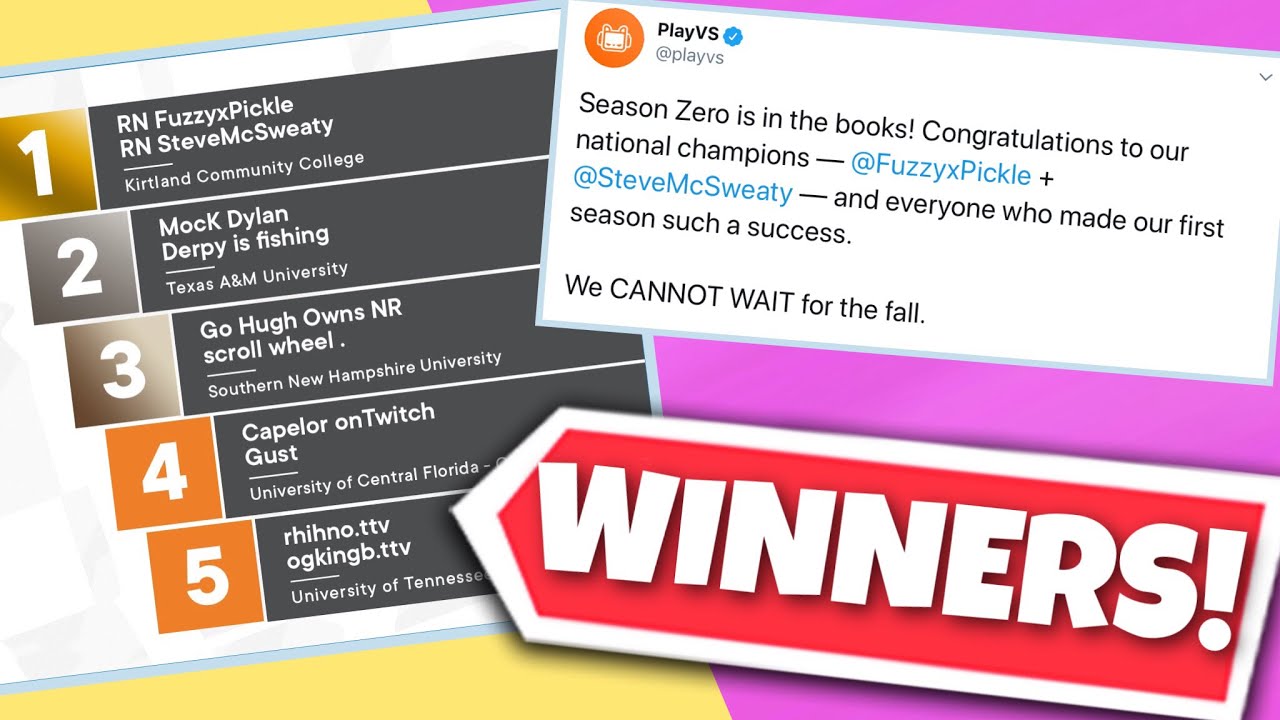 FORTNITE COLLEGE CHAMPIONSHIP FINALS WINNERS! - YouTube