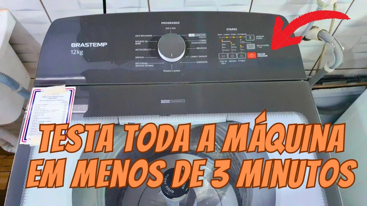 AUTO TESTE BRASTEMP BWK 12 - BWK 14 - YouTube