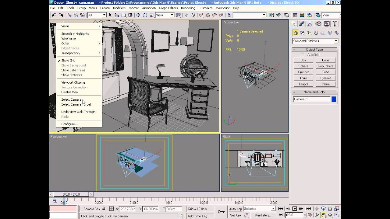 Formation 3ds max: Camera les Commandes de Navigation - YouTube