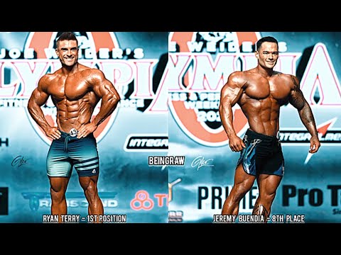 Ryan Terry (1st Place) VS Jeremy Buendia (8th Place) Physique Comparison at Mr. Olympia 2023