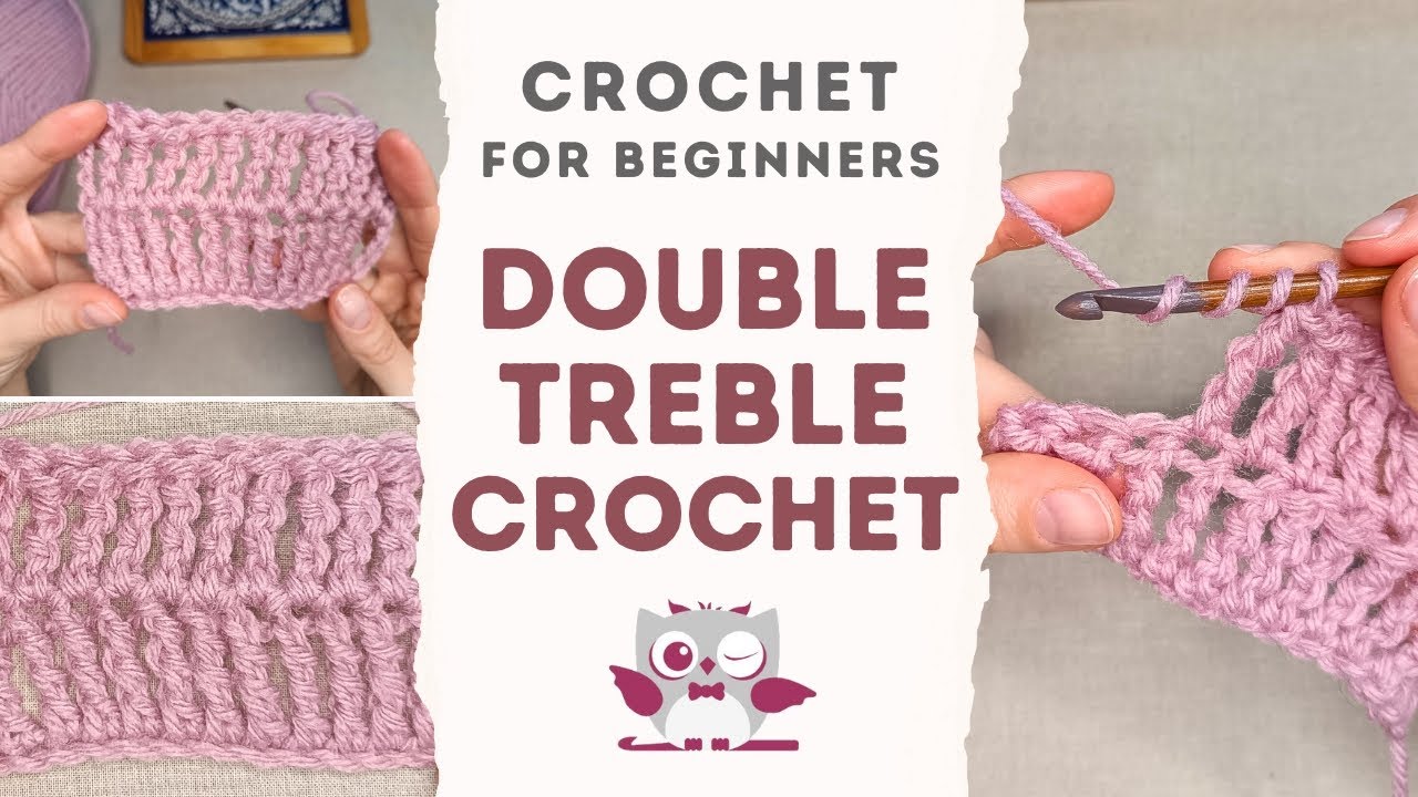 How to Double Treble Crochet Stitch DTR [Crochet For Beginners] - YouTube