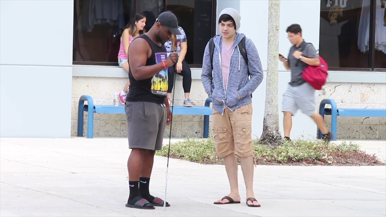 Walking invisible dog prank - YouTube