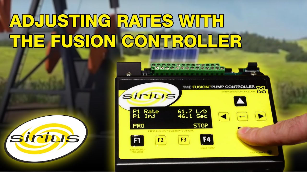 Adjusting injection rates with the Sirius Fusion pump controller - YouTube