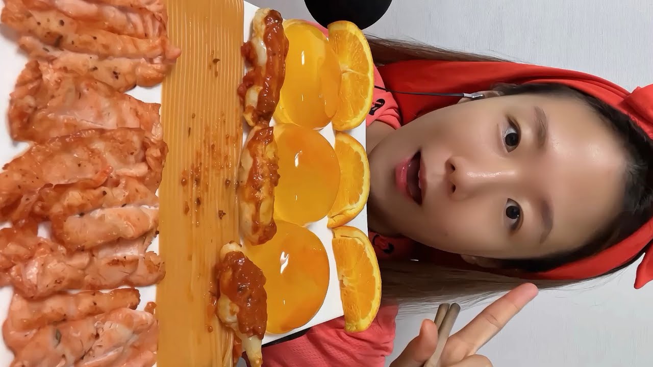 [Slow] Slow Version Orange food mukbang asmr Tiktok Muk Sna #shorts # ...