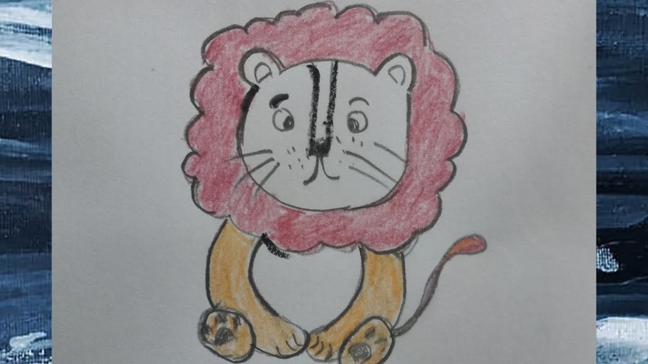 Animal drawing|| cute drawing for beginners|| kids easy drawing||🦁 🐑 🐔 ...