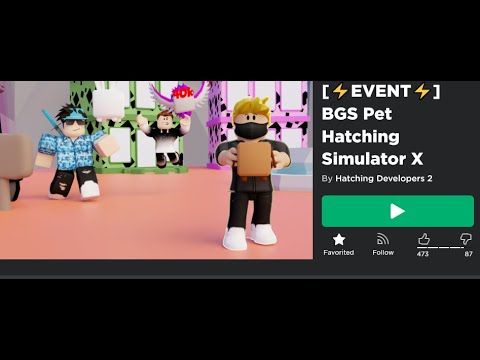 bgs pet hatching simulator x stream! giveaways - YouTube