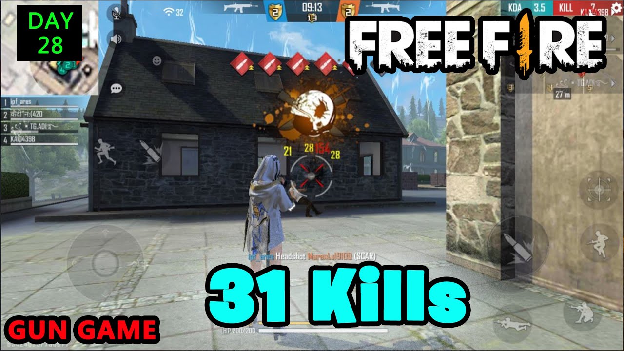 31 Kills with all Guns. Gun Game Gameplay. Grow with me Day 28 in ...