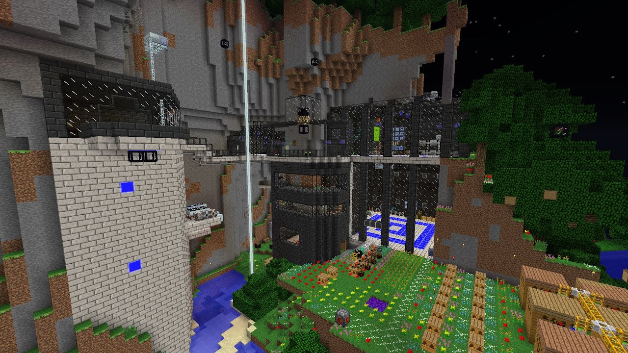 Epic Mountain Base Tour (Feed The beast Ultimate) - YouTube