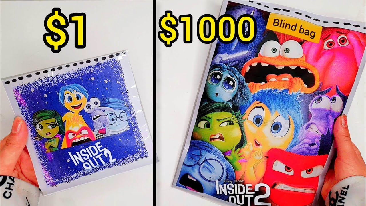 $1 VS $1000 BLIND BAG! 💛 INSIDE OUT 2 Blind Bags opening| ASMR | blind ...