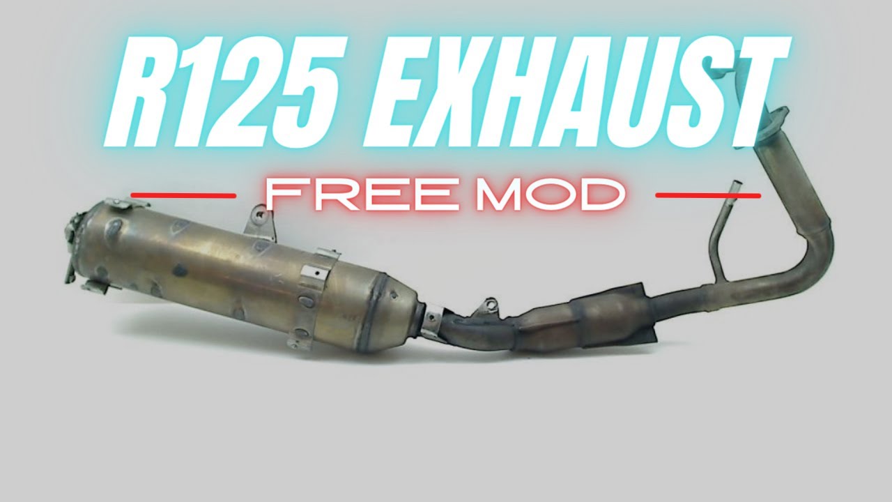 Yamaha YZF R125 Exhaust Mod * FREE BEST DIY * - YouTube