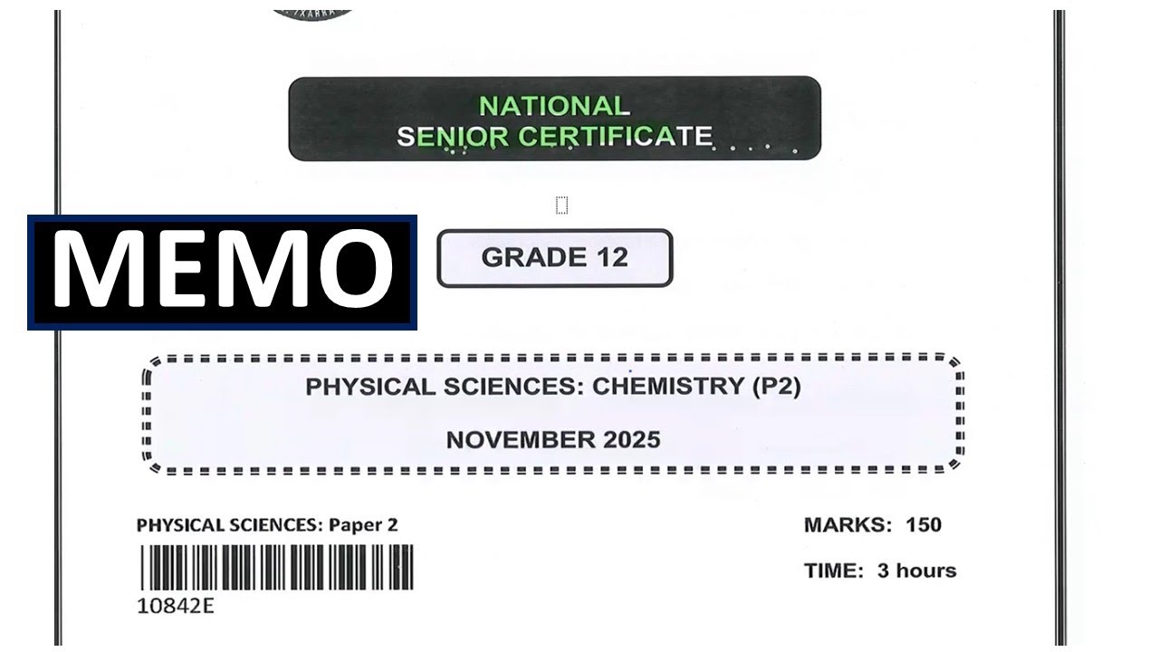 MEMO GRADE 12 PHYSICAL SCIENCES MEMO 2025 PHYSICAL SCIENCES P.2 GRADE ...
