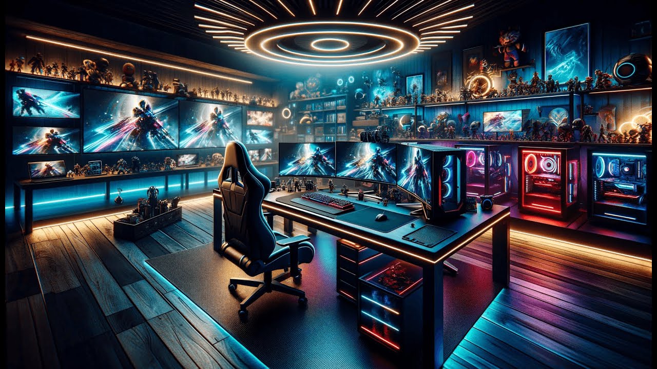 🖥️ Best Computer Gaming Table | Bestier Gaming Desk with Power Outlets ...