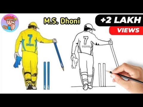 How To Draw Dhoni || Dhoni Drawing Easy || Dhoni Drawing | How to Draw ...