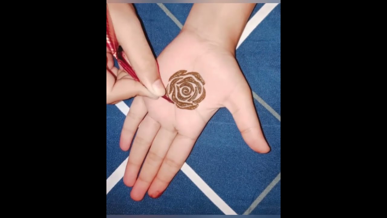 How to make rose by mehndi || Heena rose || - YouTube