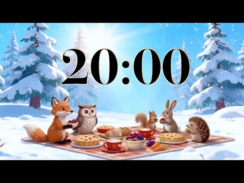 20 Minute Winter Classroom Timer ️ Cozy December Countdown, Snowy Party ...
