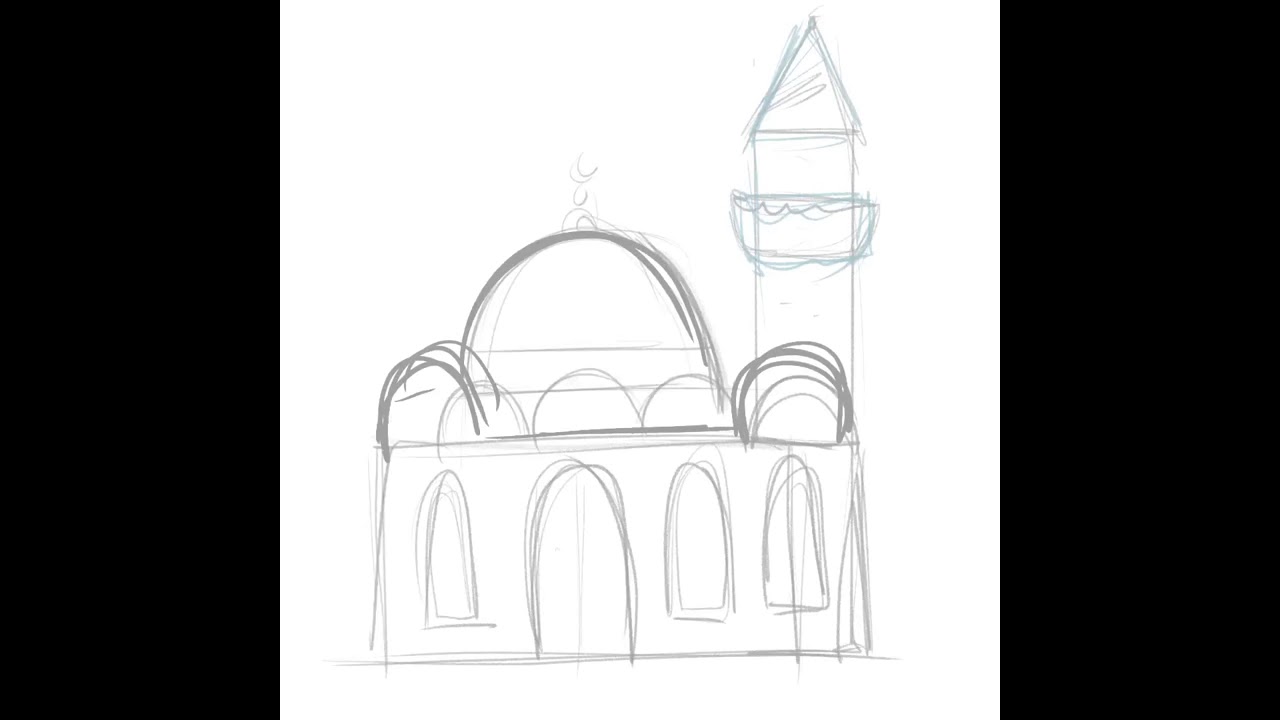 Cami çizimi. Mosque drawing. Procreate timelapse 02 iPad Pro procreate ...
