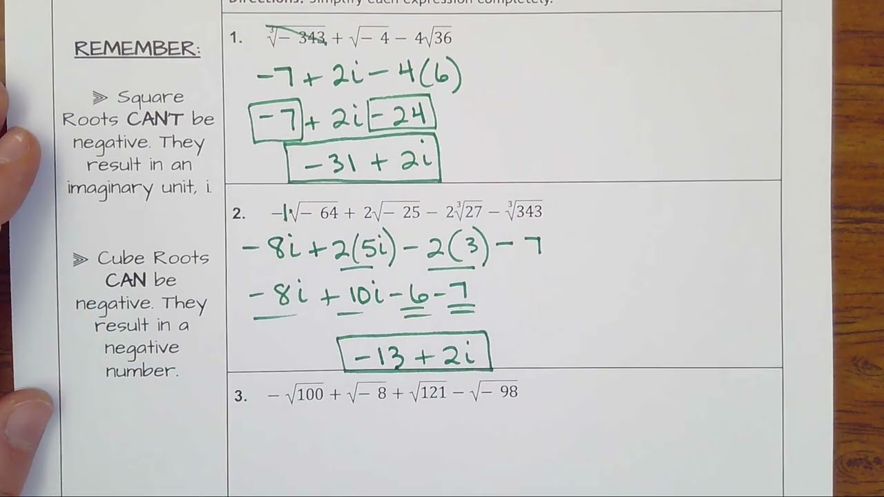 3 2 Adding Cube Square Roots With Negatives YouTube 3 2 Adding Cube Square Roots With Negatives YouTube