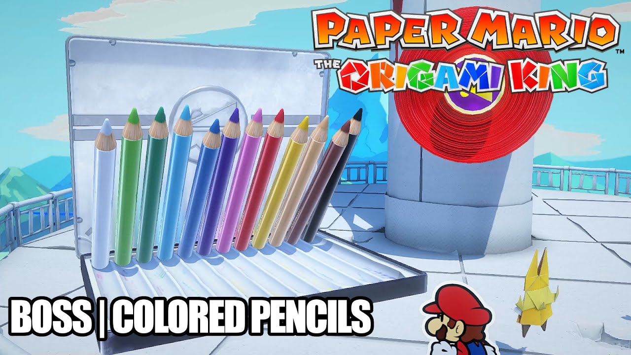 Paper Mario The Origami King - Red Streamer Boss | Colored Pencils ...