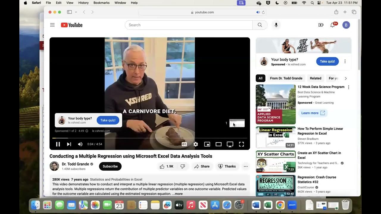 m11-project-linear regression - YouTube