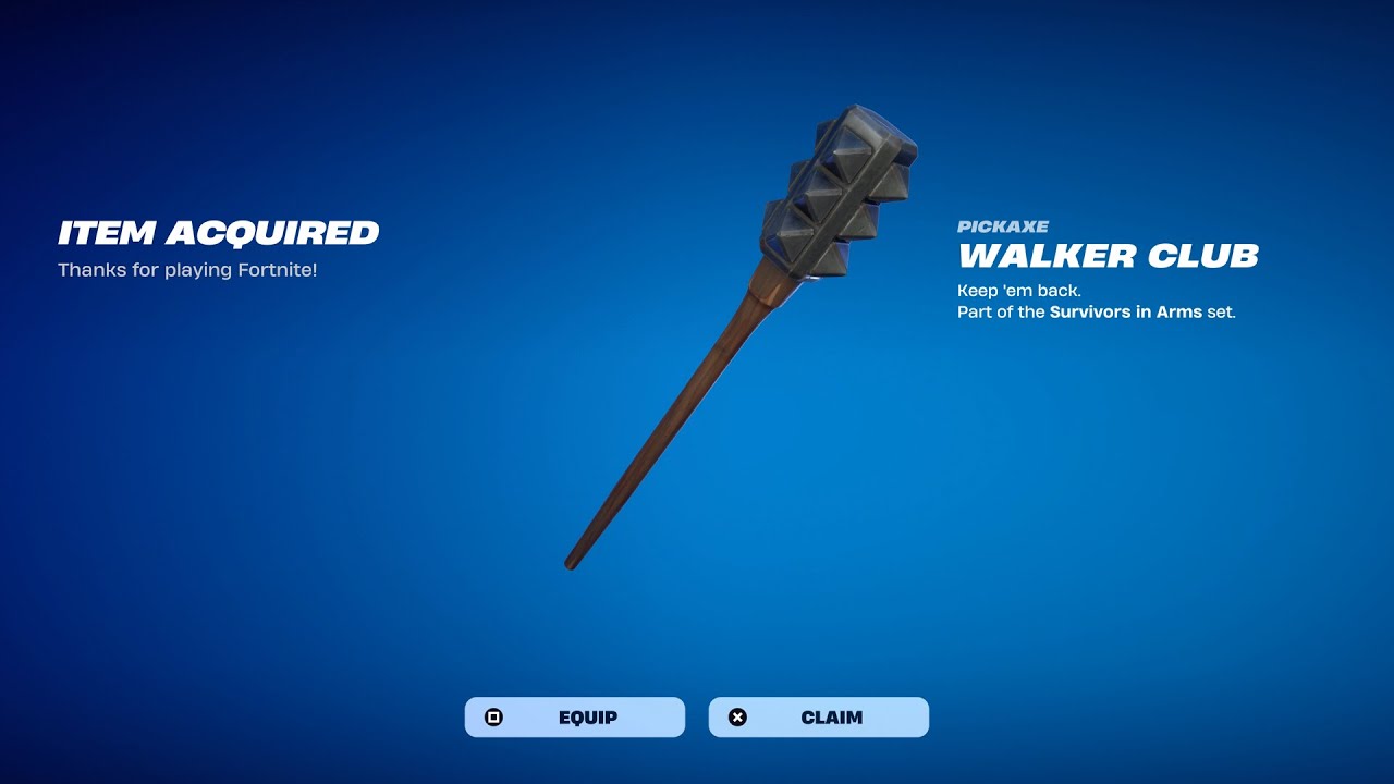 How To Get Walker Club Pickaxe NOW FREE In Fortnite! (FREE Walker Club ...