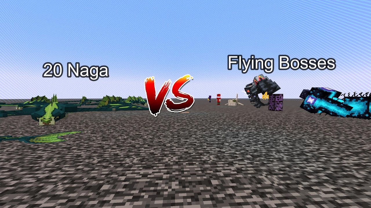 20 Naga vs Flying Bosses Part 2 Minecraft Mob Battle - YouTube