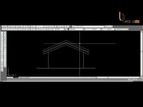 Tutorial CAD Menggambar Bubungan Atap - YouTube