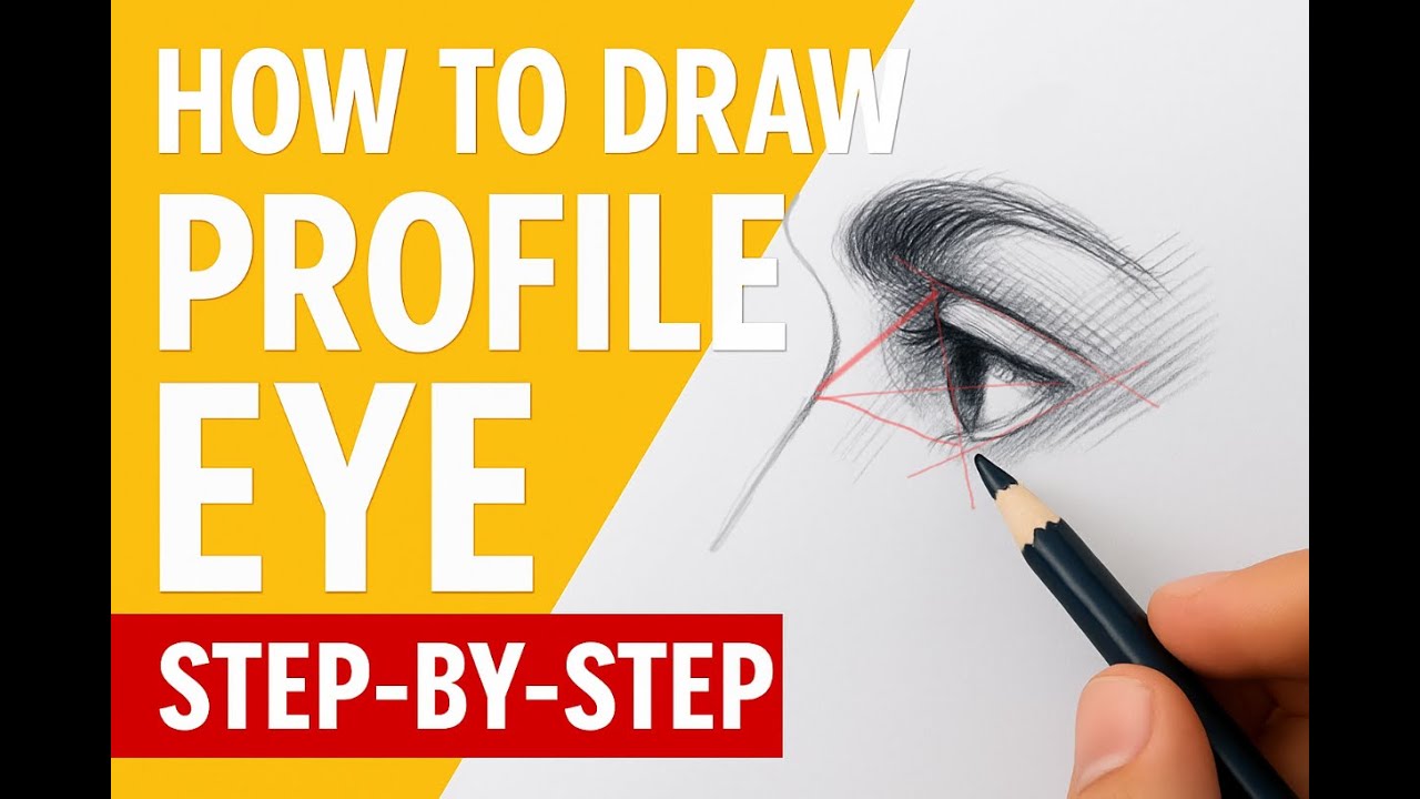 How to Draw a Profile Eye + Realistic Eyelashes ️ Easy Step-by-Step ...
