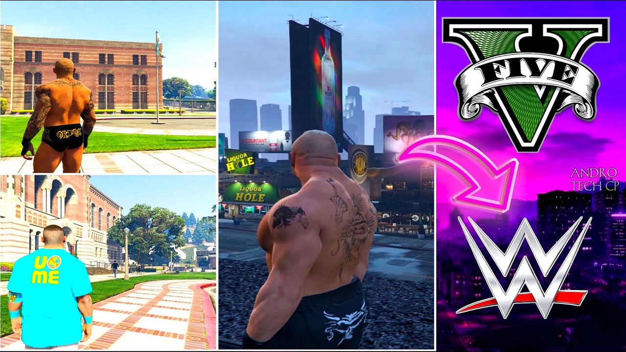 GTA 5 WWE MOD - JOHN CENA, BROCK LESNAR & RANDY ORTON (GTA 5 Mods ...