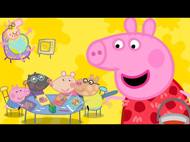 George and Peppa Paint Pictures - Videos For Kids