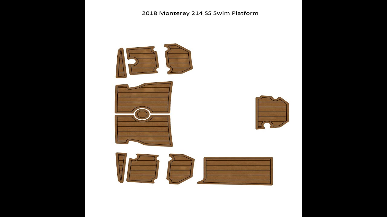 2018 Monterey 214 SS Swim Platform Step Pad Boat EVA Foam Faux Teak ...