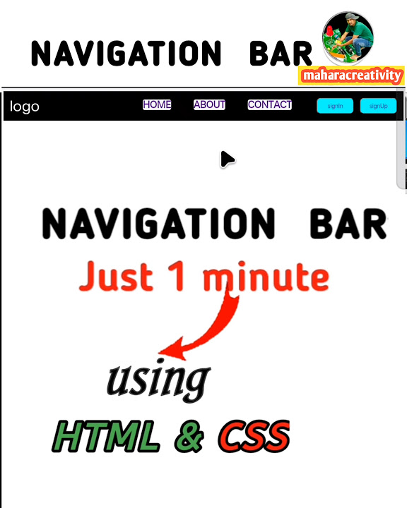 Navigation Bar Using Html And Css Coding Htmlcss Maharacreativity Youtube