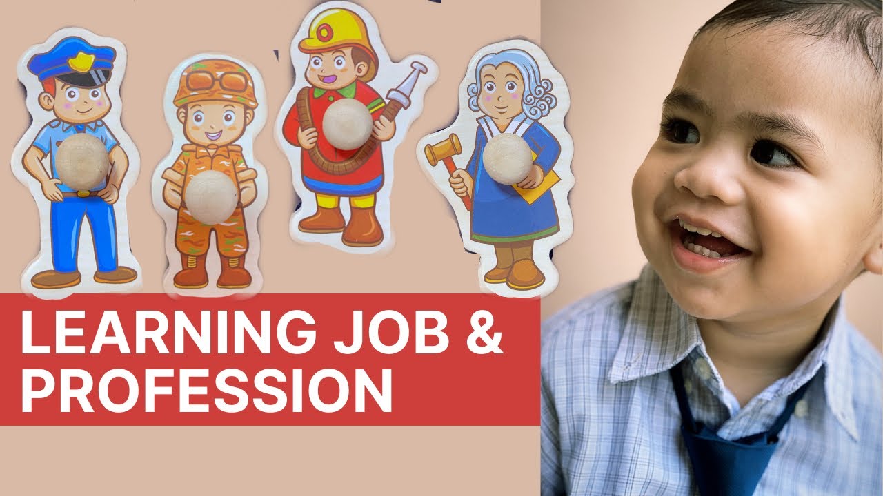 Toddler Activity | Learning Job & Profession | Wooden Puzzle Toy - YouTube