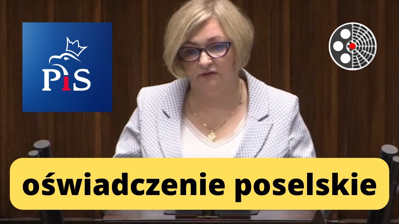 Barbara Bartuś - oświadczenie poselskie - YouTube
