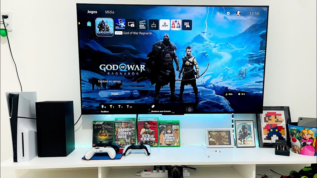 MINHA SALA GAMER 2024 COM PS5 SLIM E XBOX SERIE X E TV 4k! - YouTube