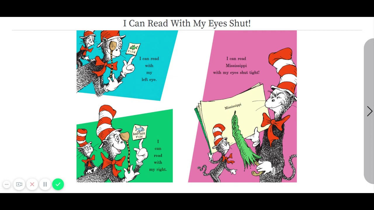 I Can Read with My Eyes Shut! by Dr Seuss - read by Ms. Vargas - YouTube