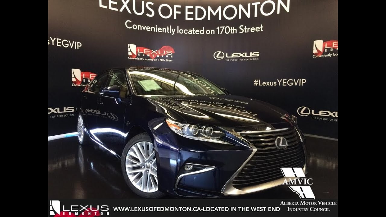2016 Blue Lexus ES 350 Executive Walkaround Review | West Edmonton ...