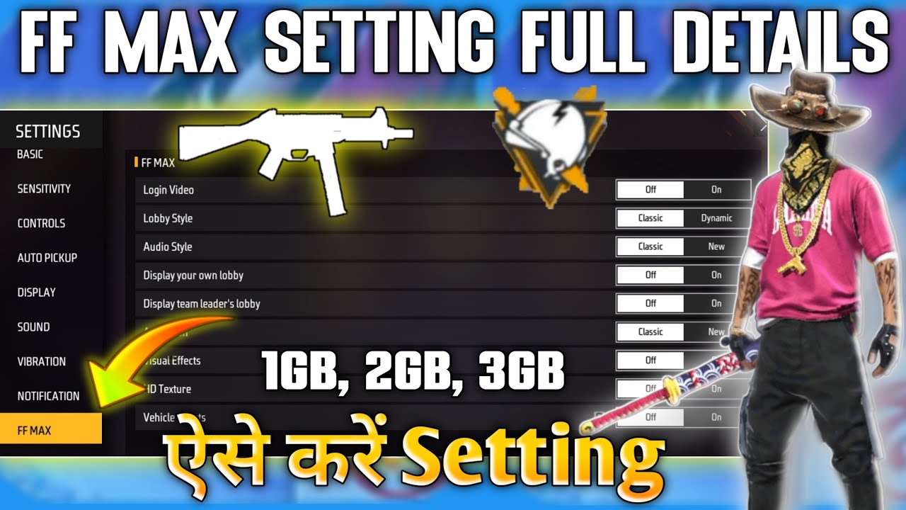 FF Max Setting Full Details / Free Fire Max Pro Setting Details 2022 ...