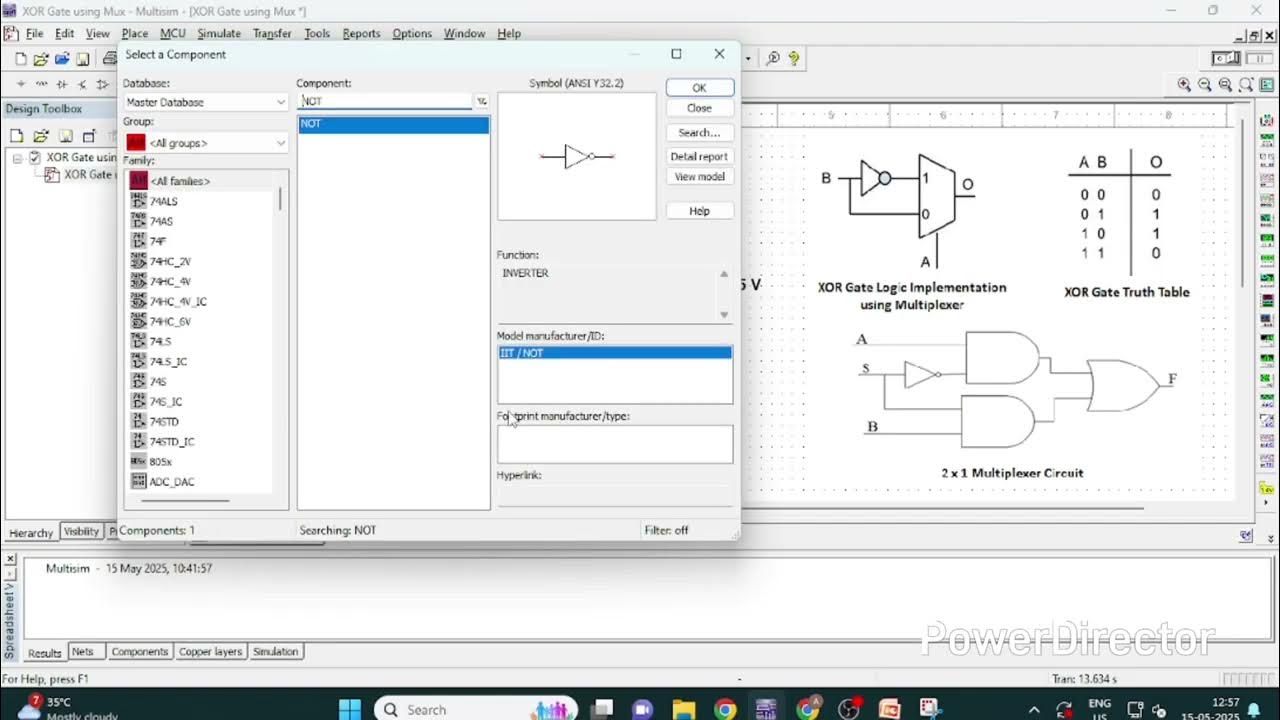 18. Designing XOR gate using 2x1 Multiplexer in Multisim - YouTube