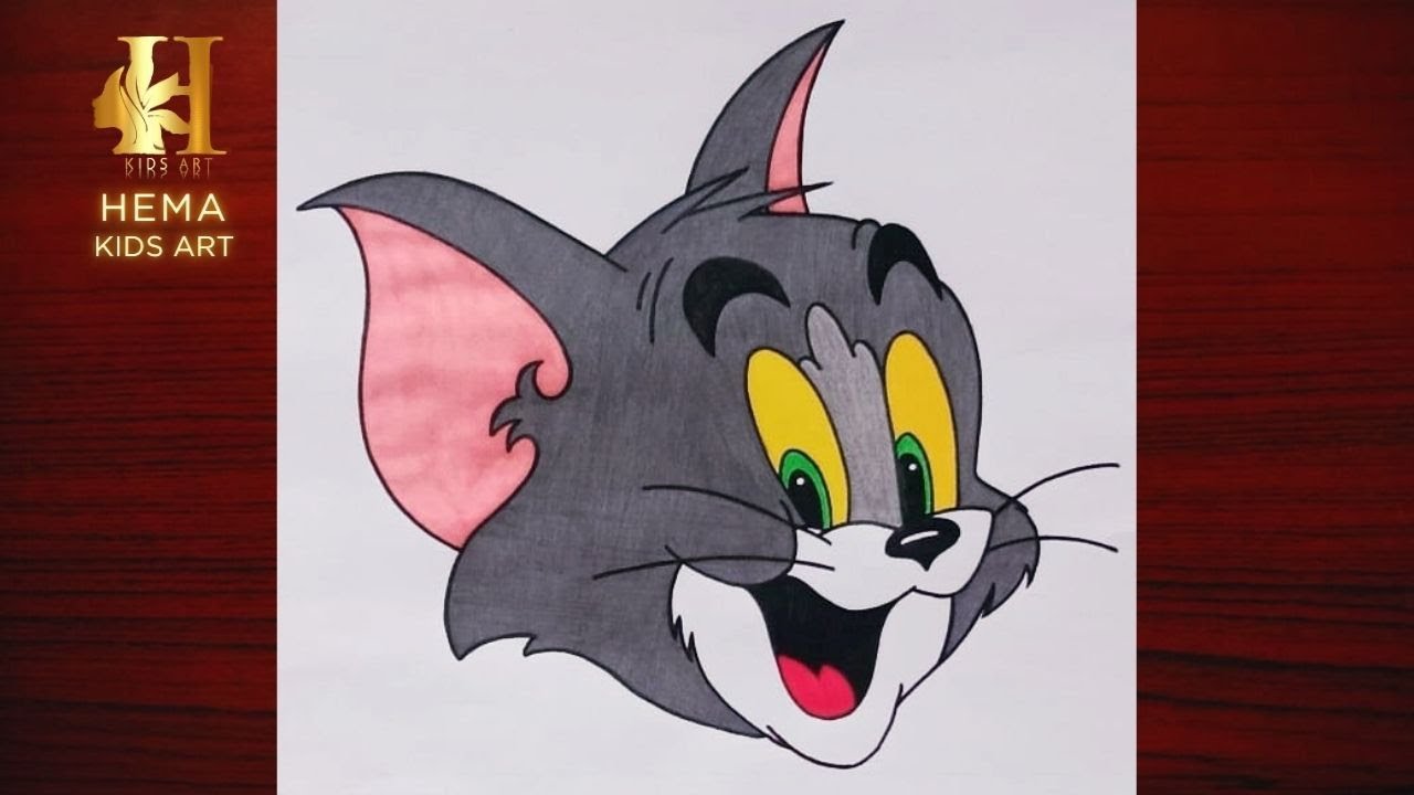 How to draw Tom and Jerry Step by Step || How to draw Tom Easy Step by ...