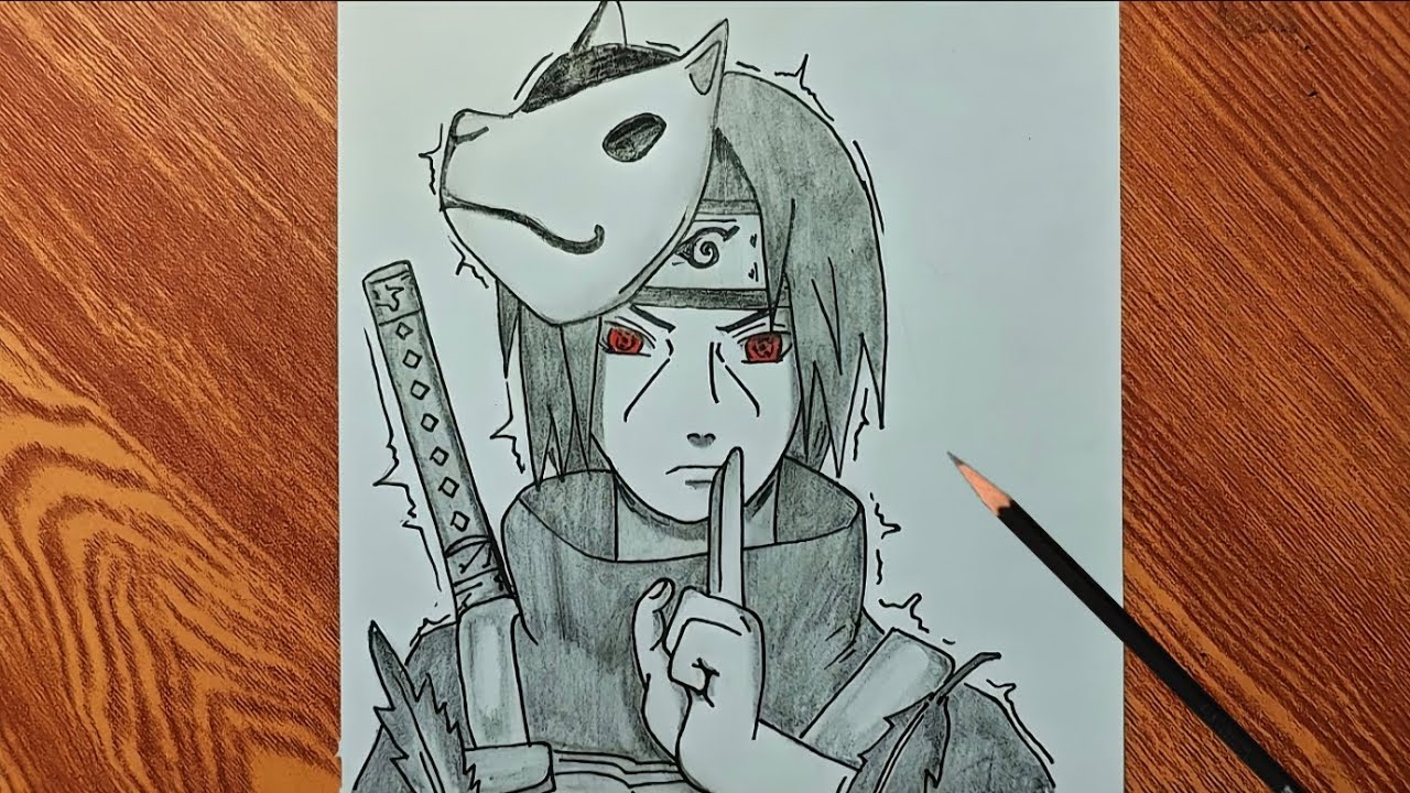 How to draw Itachi Uchiha - Naruto Shipuden || Easy Itachi drawing ...