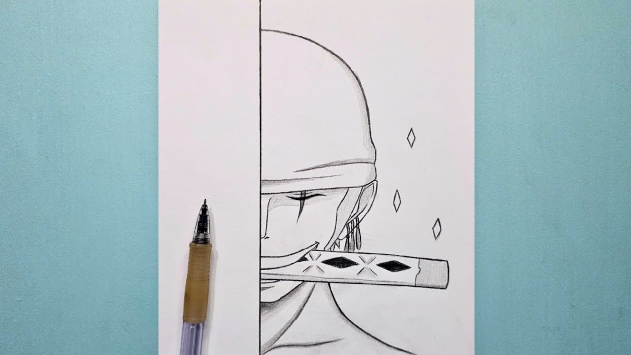 How to draw Zoro from One Piece || How to draw anime step by step ...