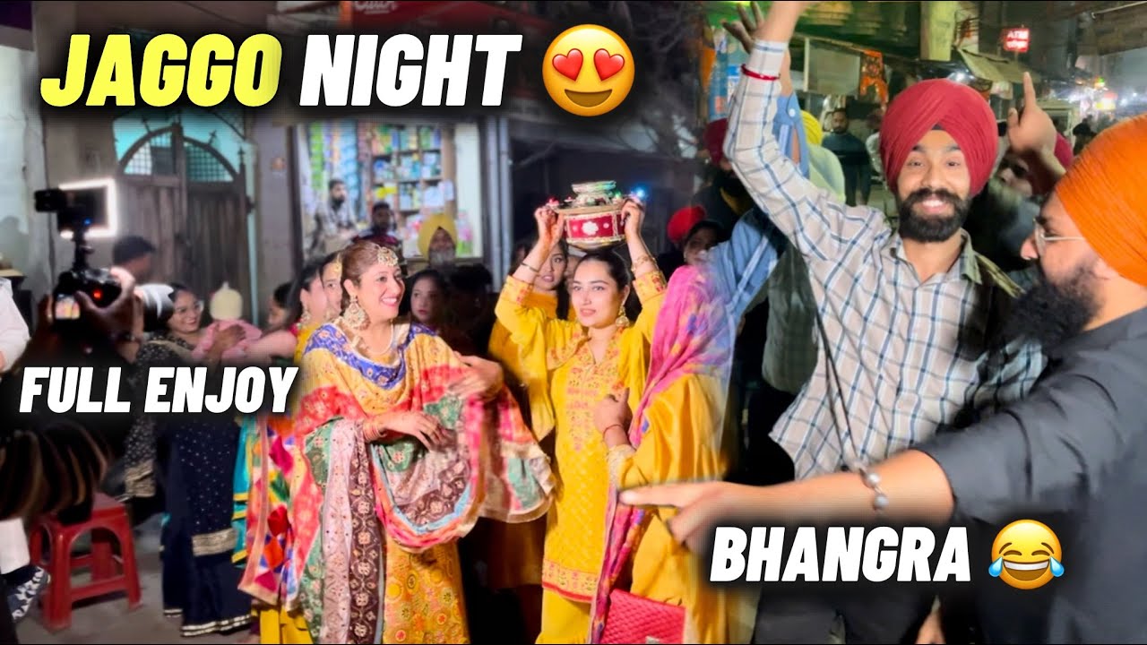 Jaggo Night 😍 Dj Night || Wedding Vlog || Honey Lottey Vlogs - YouTube