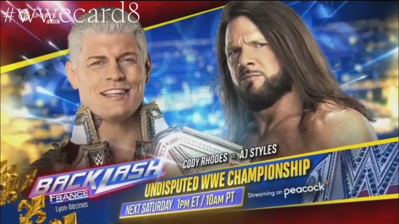 WWE - Early Match card || Official BackLash Match Card - YouTube