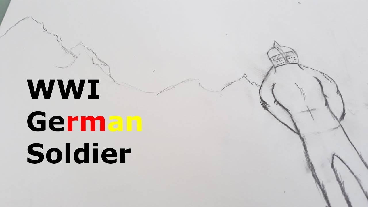 German Soldier Ww1 Drawing