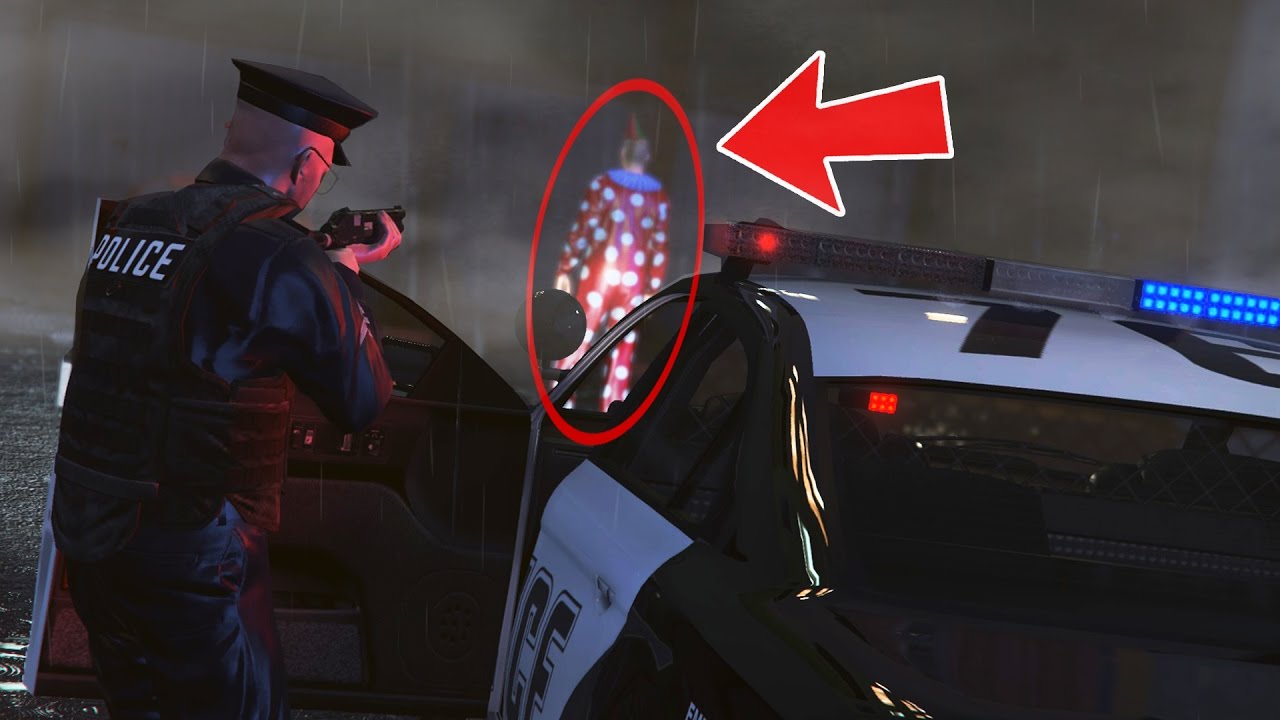 CREEPY CLOWN SIGHTINGS!! (GTA 5 Mods PLAY AS A COP MOD) - YouTube